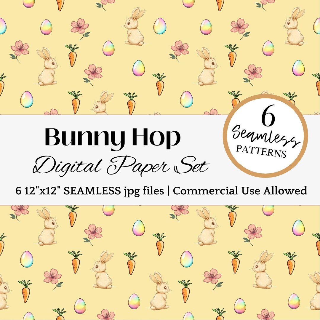 Easter SEAMLESS DIGITAL PAPER Easter Background Spring Pastel ...