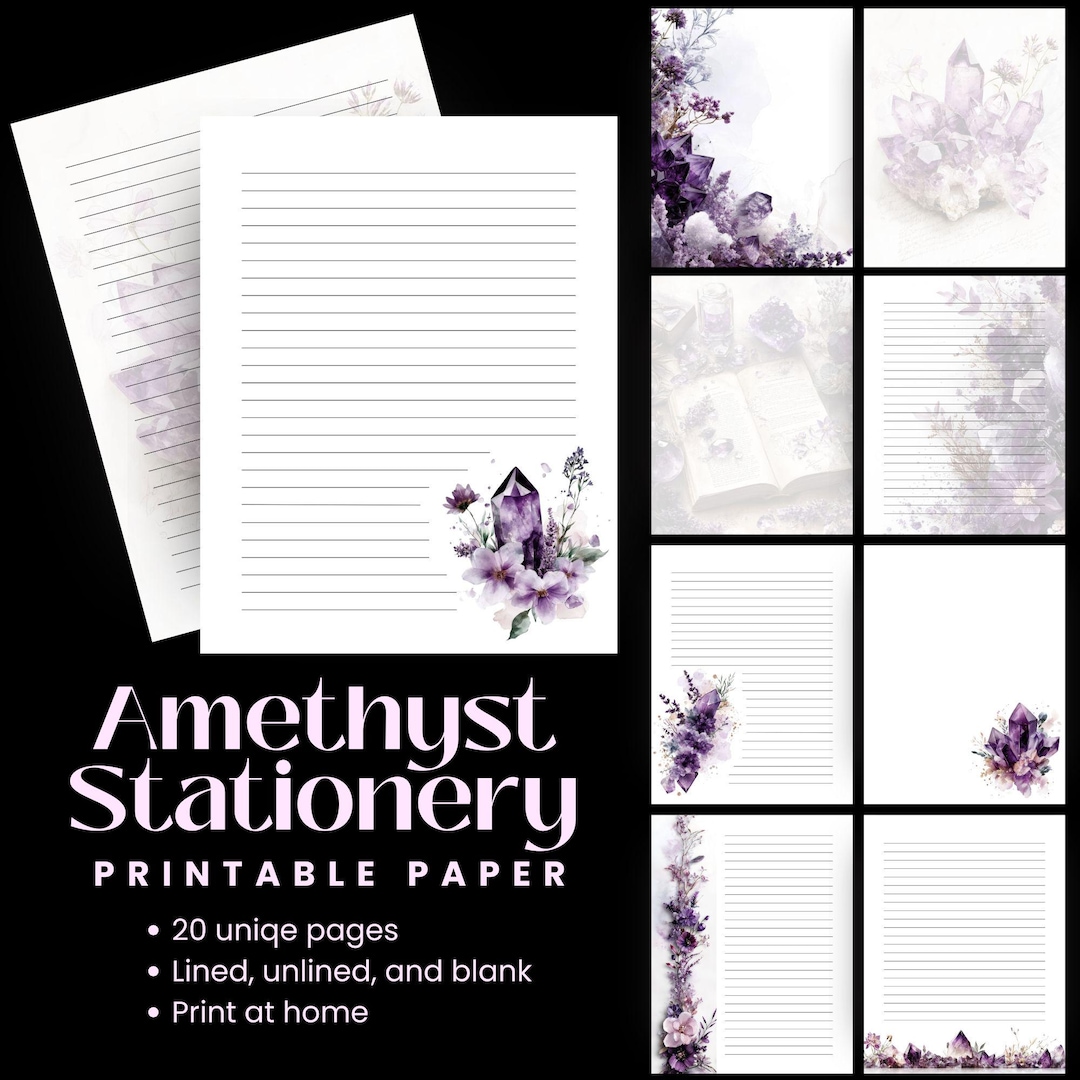Dark Academia STATIONERY Goth Printable Paper for Book of Shadows ...