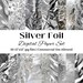 Silver Foil DIGITAL PAPER Designs for Scrapbook Design Social Media ...