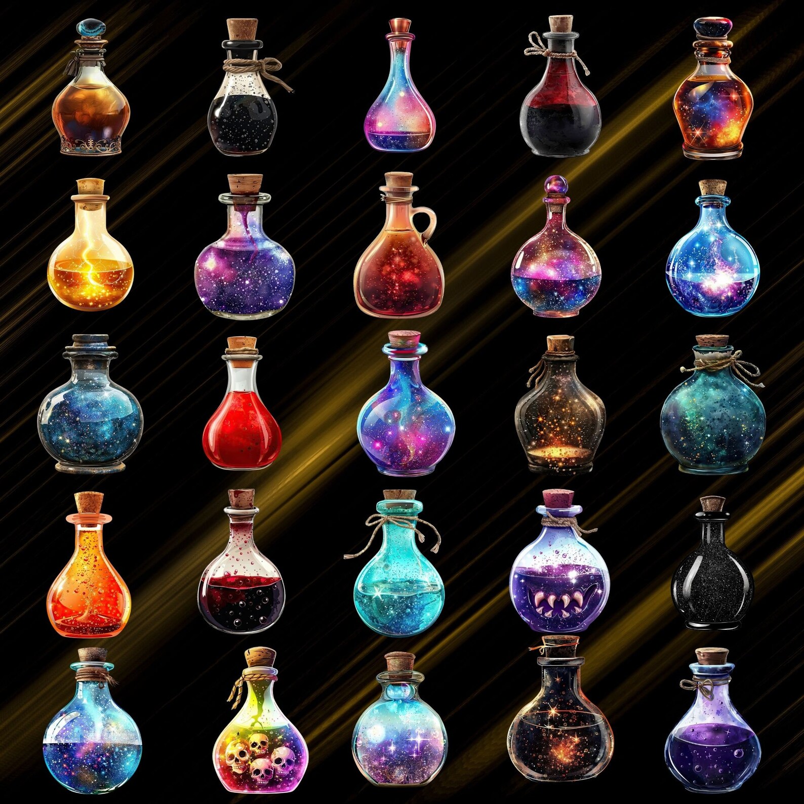Potion CLIP ART Witch Clipart Magic Potion Bottle Witch Halloween ...
