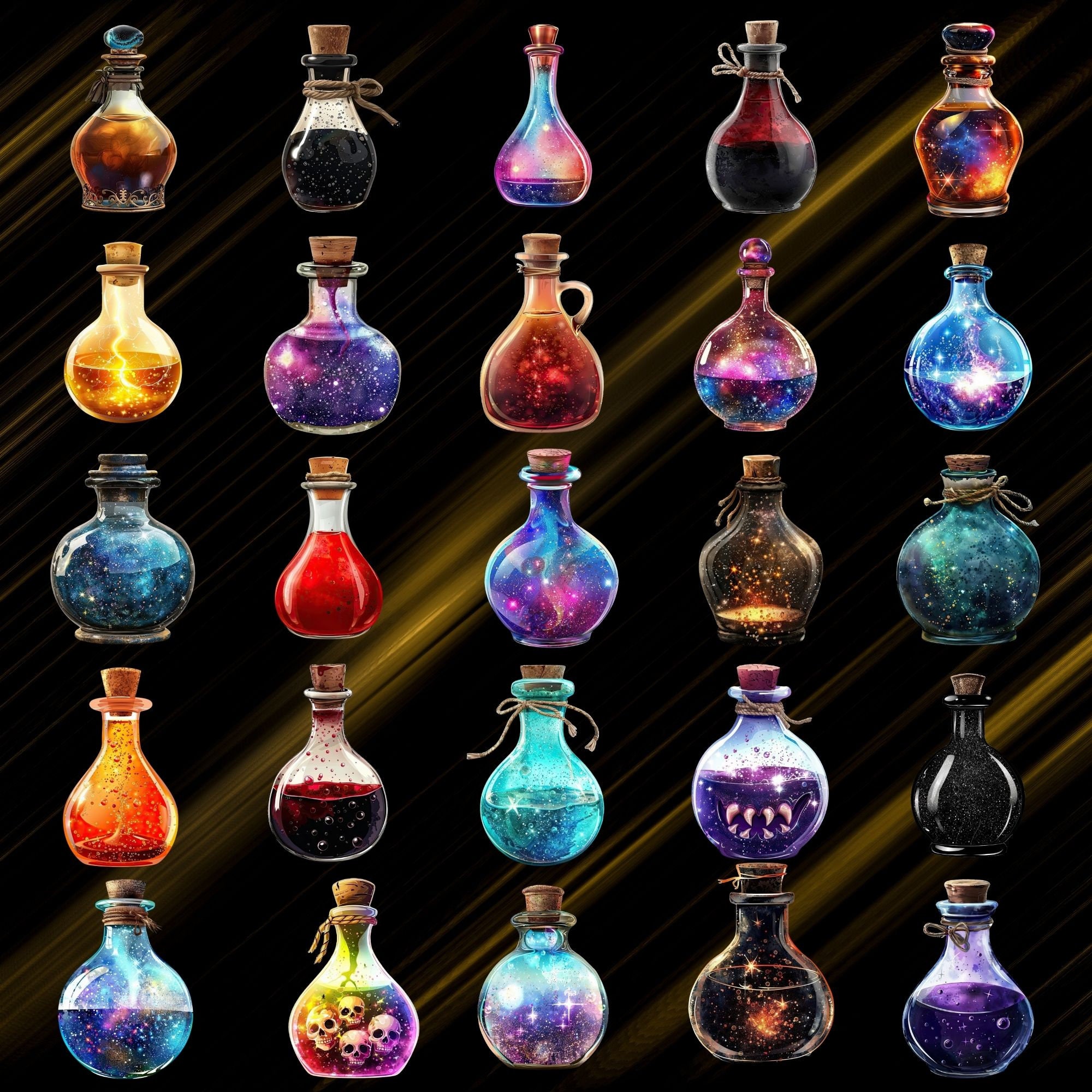 Potion CLIP ART Witch Clipart Magic Potion Bottle Witch Halloween ...