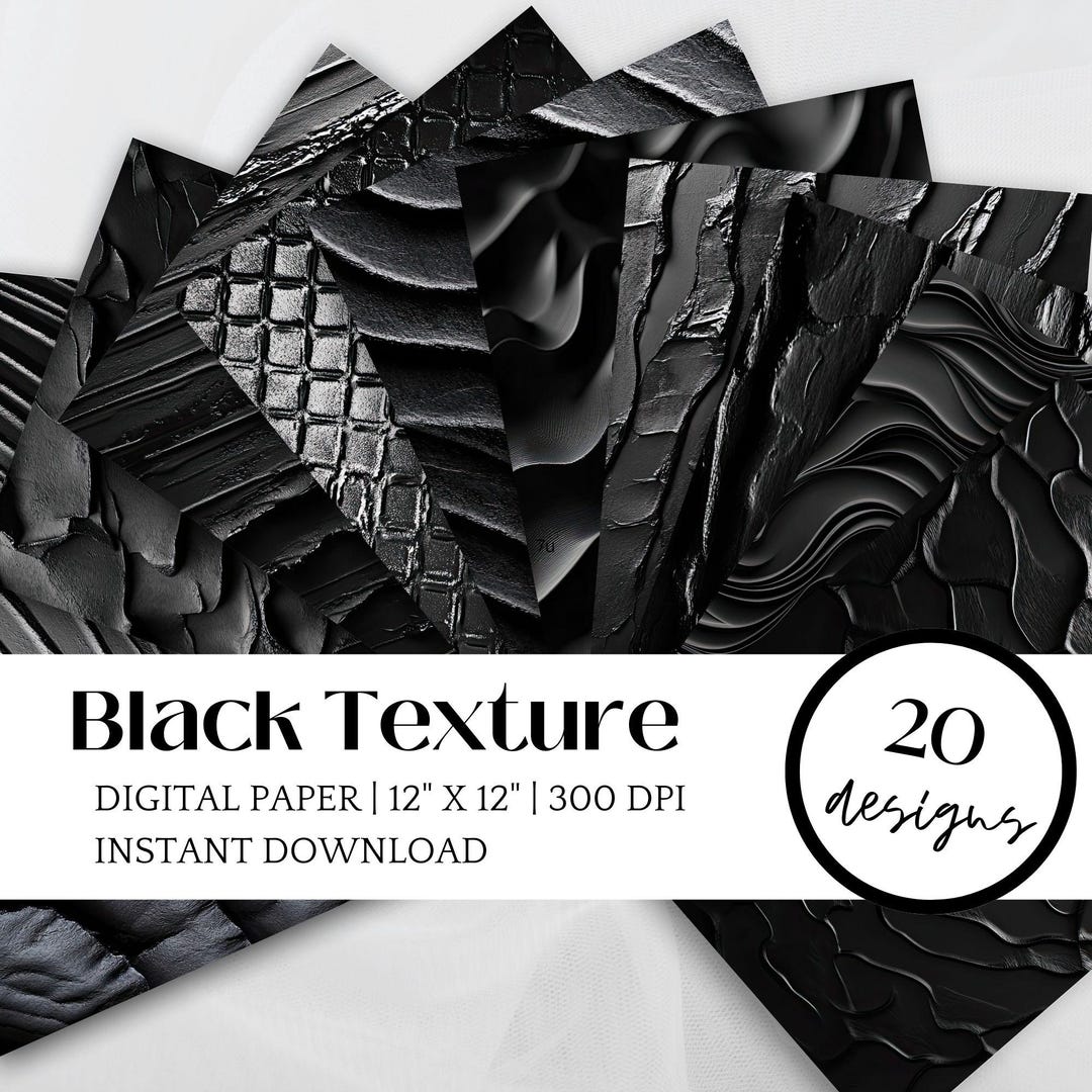 Black DIGITAL PAPER Printable Black Background for DIY Craft Solid ...