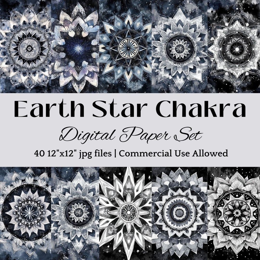 Earth Star Chakra DIGITAL PAPER Healing Space Art Energy Worker ...