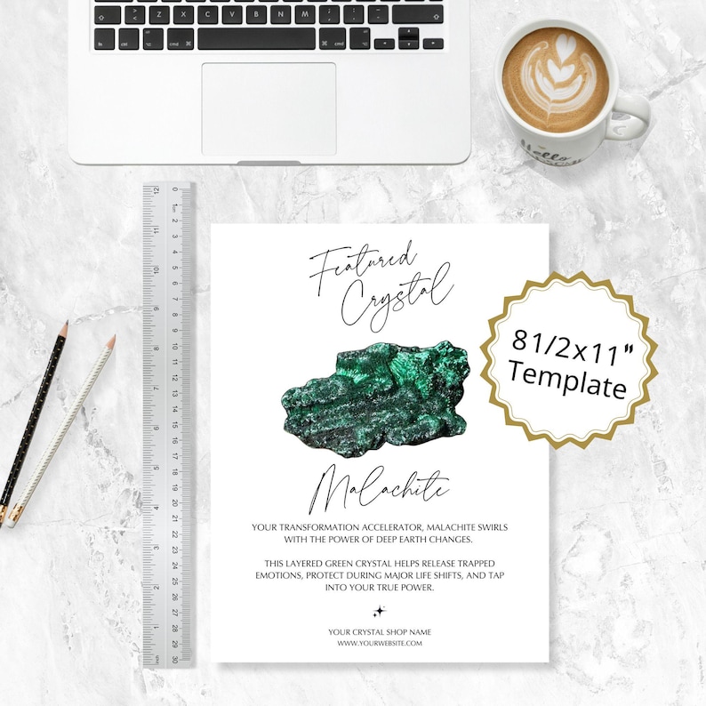 Crystal Shop Sign CANVA TEMPLATE for Crystal Business Crystal ...