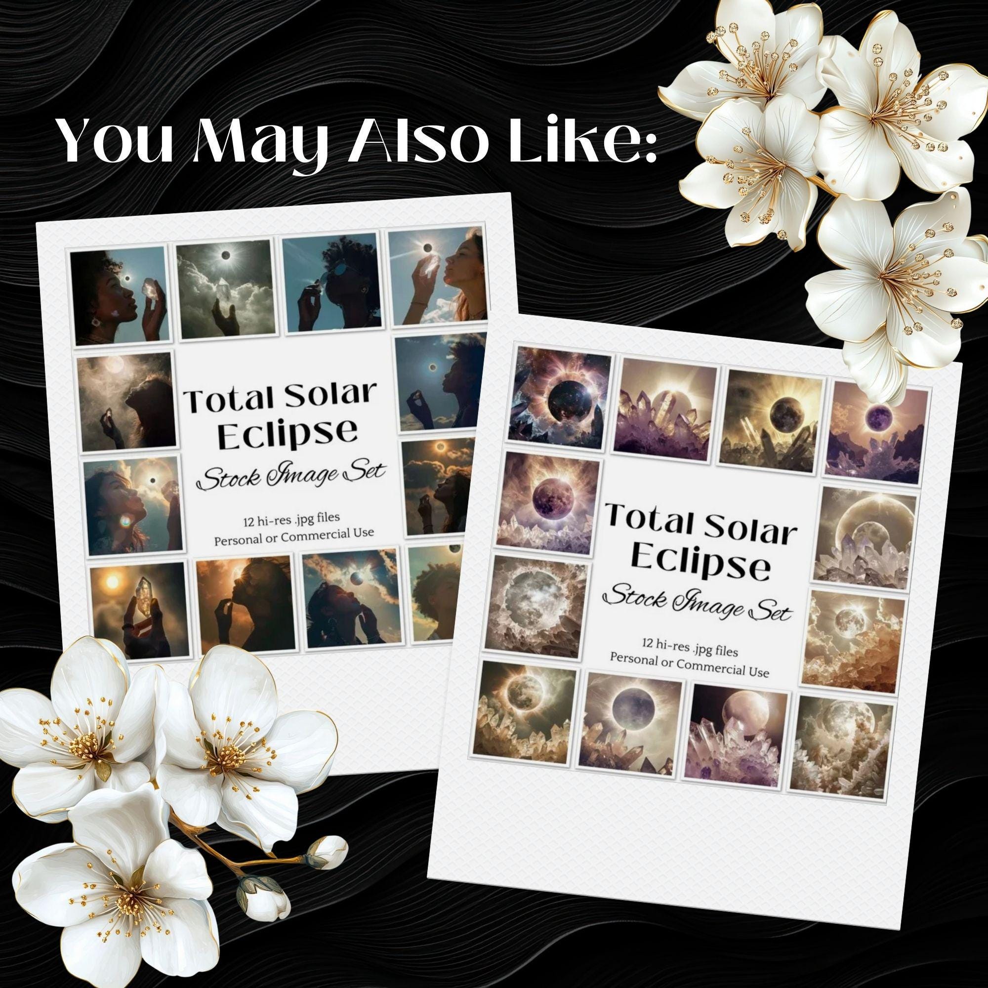 SOLAR ECLIPSE Digital Paper Eclipse Image Path of Totality Metaphysical ...