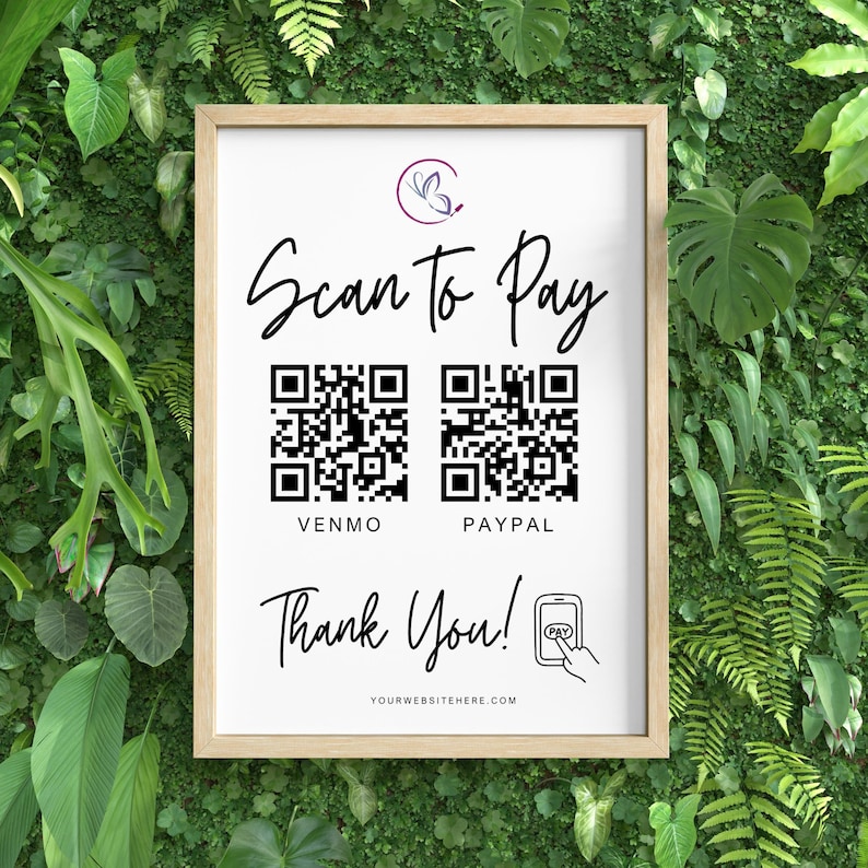 Scan to Pay Sign Digital Download Contactless Payment Sign QR Code ...