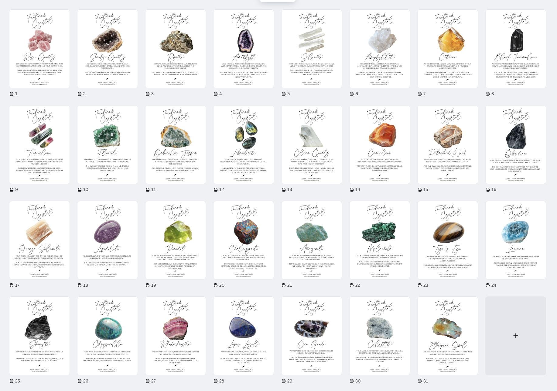 Crystal Shop Sign CANVA TEMPLATE for Crystal Business Crystal ...
