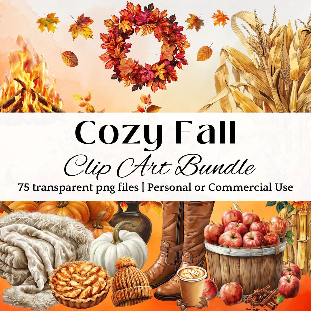 Fall CLIP ART Fall Home Decor Instant Download Diy Fall Scrapbook ...