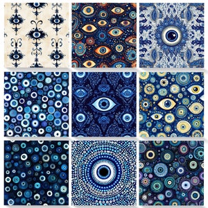 Evil Eye DIGITAL PAPER Spiritual Theme Graphic Energy Protection Symbol ...