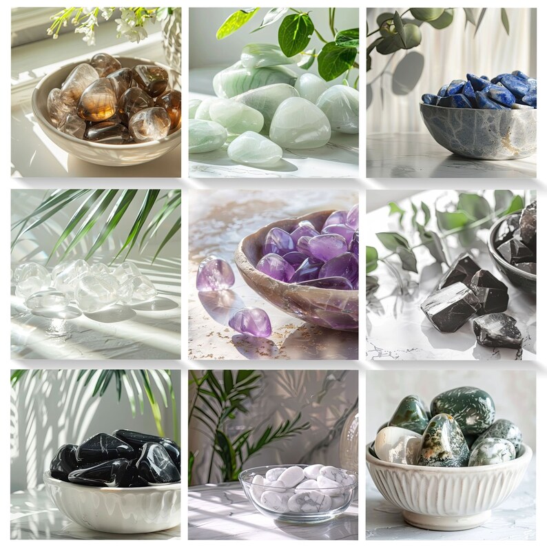 Crystal Healing IMAGE SET Aesthetic Crystal Picture for Healer & Reiki ...
