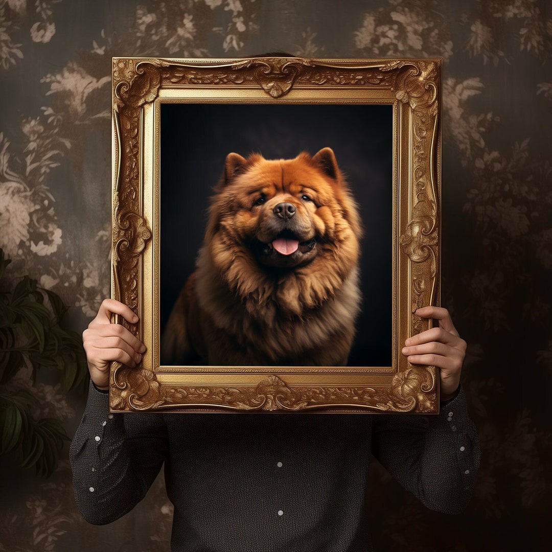 Painting Print Portrait of Chow Chow - Digital Download, 4 Sizes, Oil ...