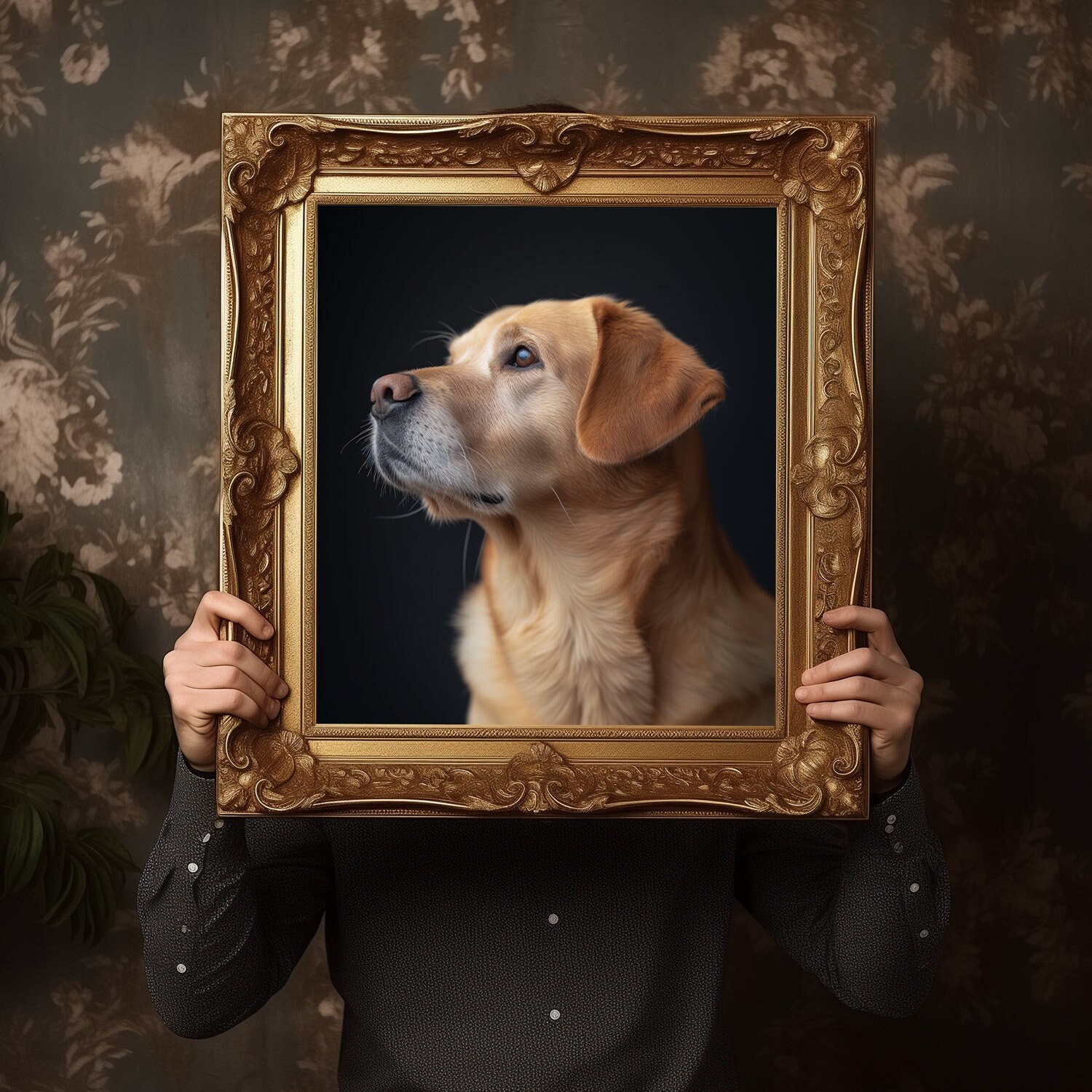 Profile Portrait Yellow Labrador Retriever Digital Download, Oil ...