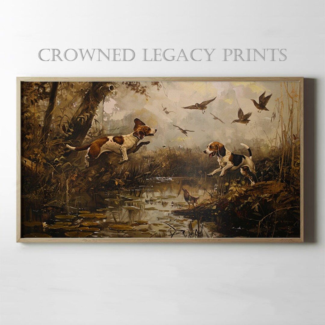 Beagles Bird Hunting, Beagles Hunting, Hunting Painting, Bird Hunting ...