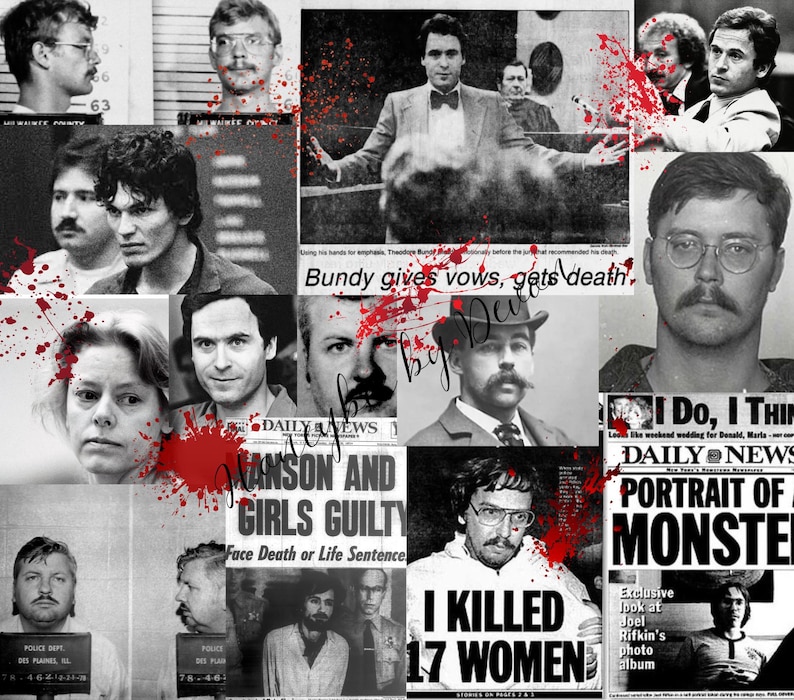 Serial Killers Tumbler Wrap: True Crime Newspaper, 20oz Skinny Tumbler ...