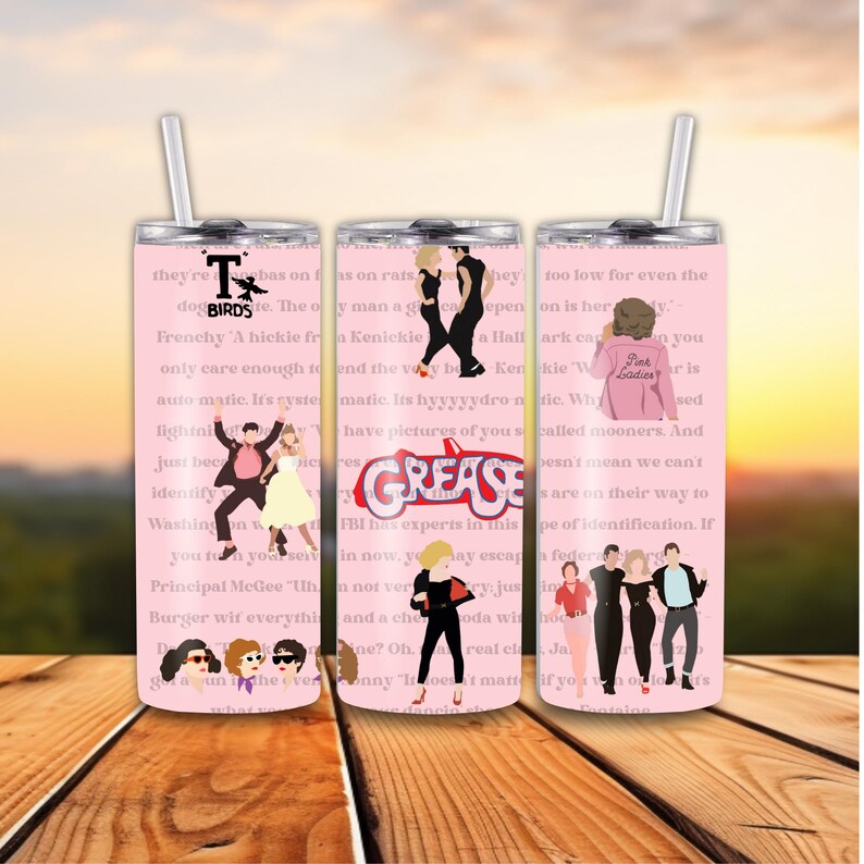 20 Oz Grease-inspired Tumbler | Movie Quotes & Iconic Characters ...
