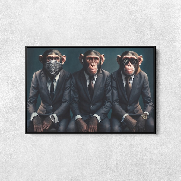 Monkey Wall Art - Etsy