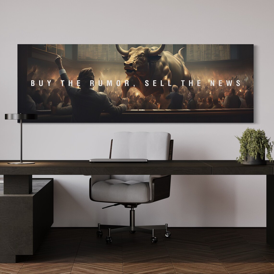 Buy the Rumor Sell the News, Stock Market Art, Trading Decor for Office ...