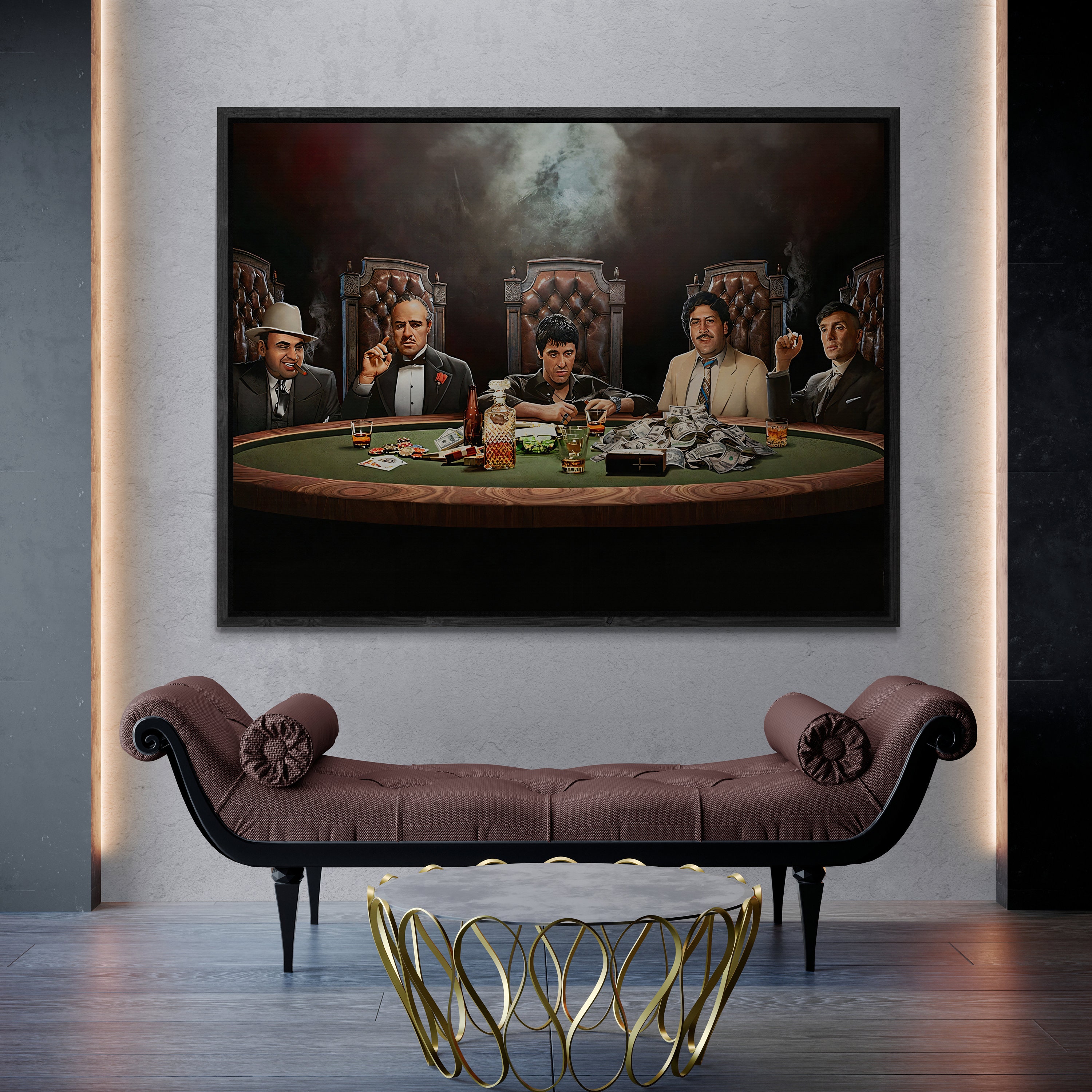 Last Supper Gangsters Wall Art, Famous Actors Print, Mafia Decor, Movie ...