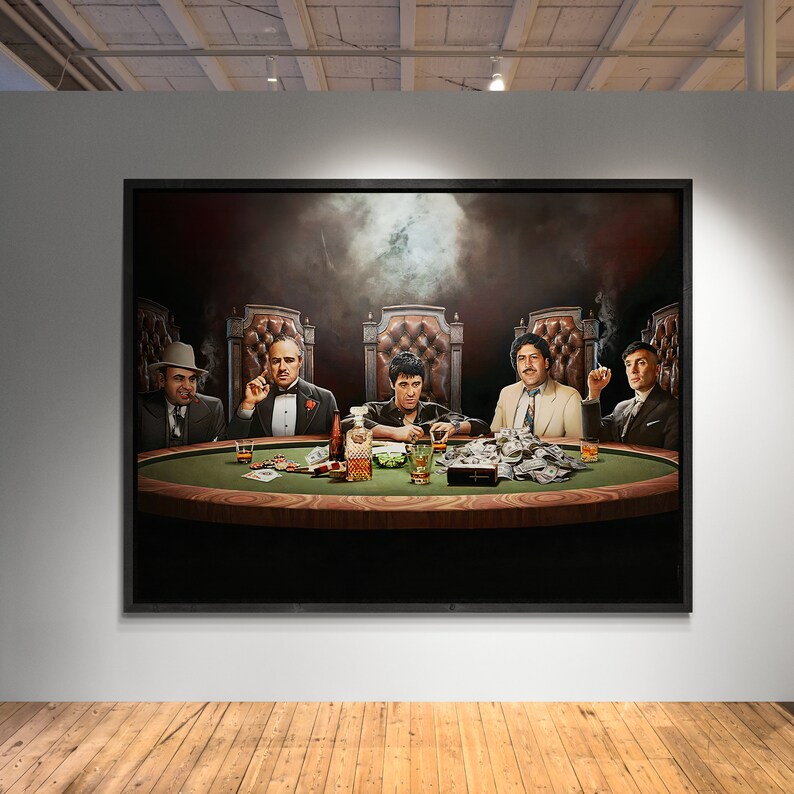 Last Supper Gangsters Wall Art, Famous Actors Print, Mafia Decor, Movie ...
