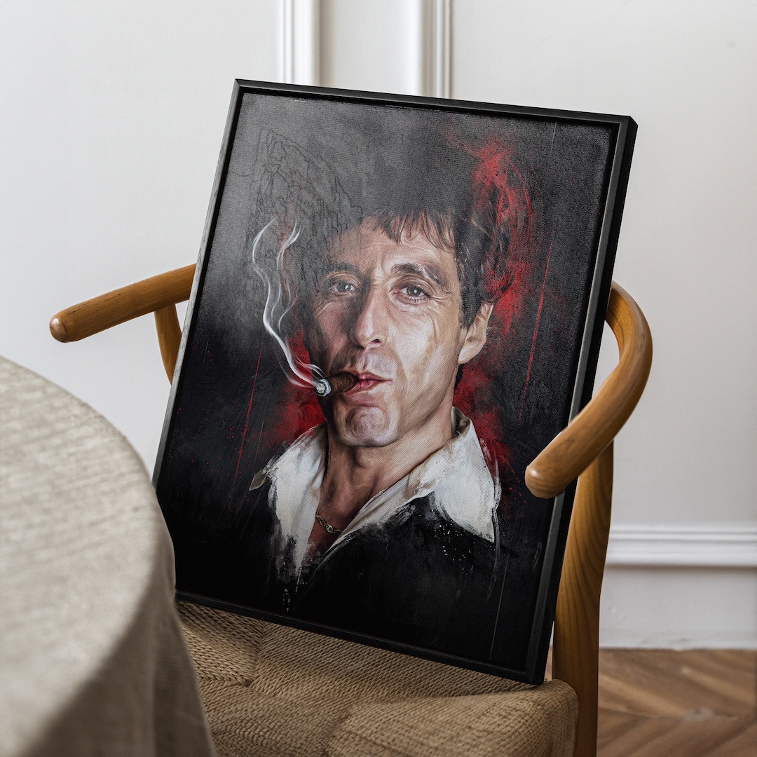 Scarface Print, Tony Montana Poster, Mafia Wall Art, Wall Decor for Man ...