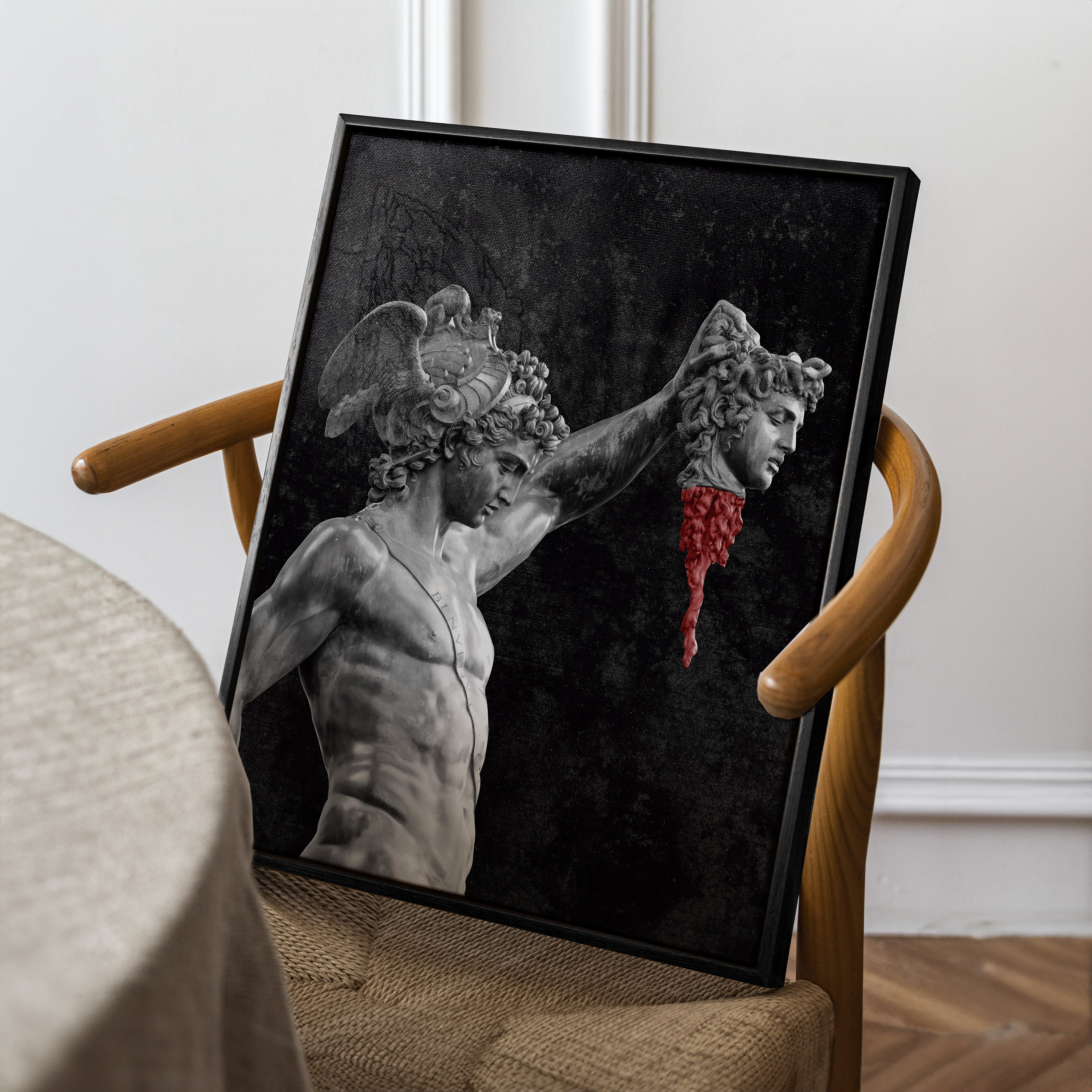 Perseus and Medusa Canvas Print, Perseus Statue, Greek Mythology Wall ...