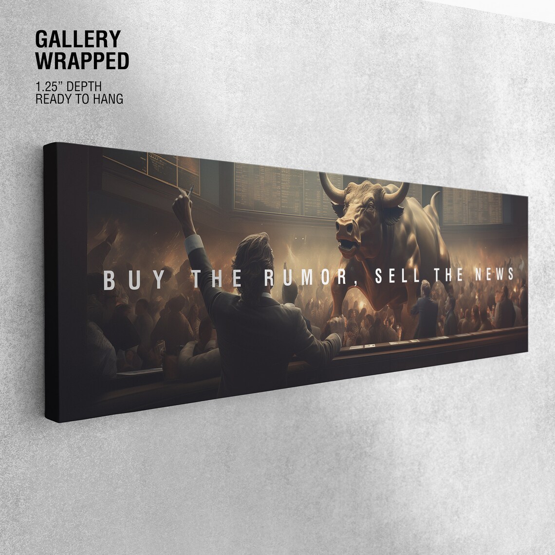 Buy the Rumor Sell the News, Stock Market Art, Trading Decor for Office ...