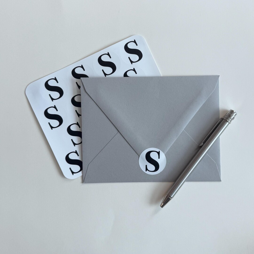Monogram Circle Envelope Sticker Personalized Sticker for Envelope ...