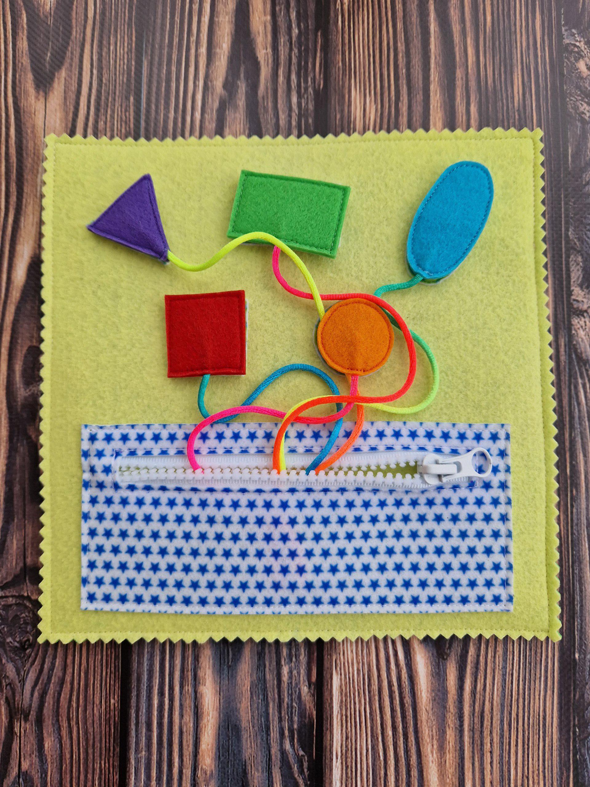 Page of Personalized Felt Baby Quiet Book. Montessori Soft Activity ...
