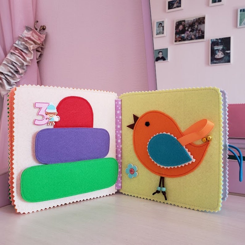 Personalized Felt Baby Quiet Book. Montessori Soft Activity Book for ...