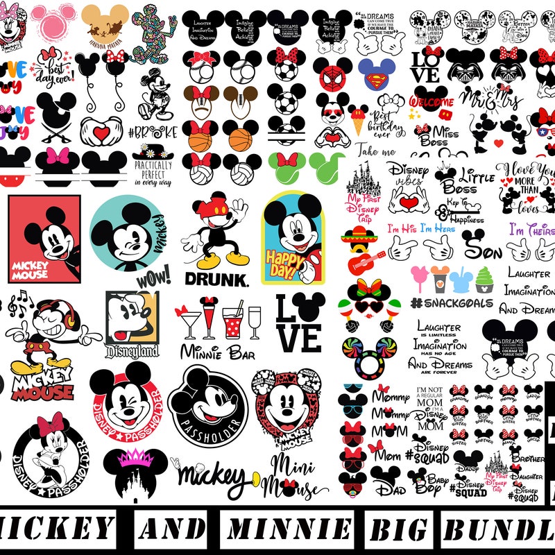Mickey Mouse Svg - Etsy