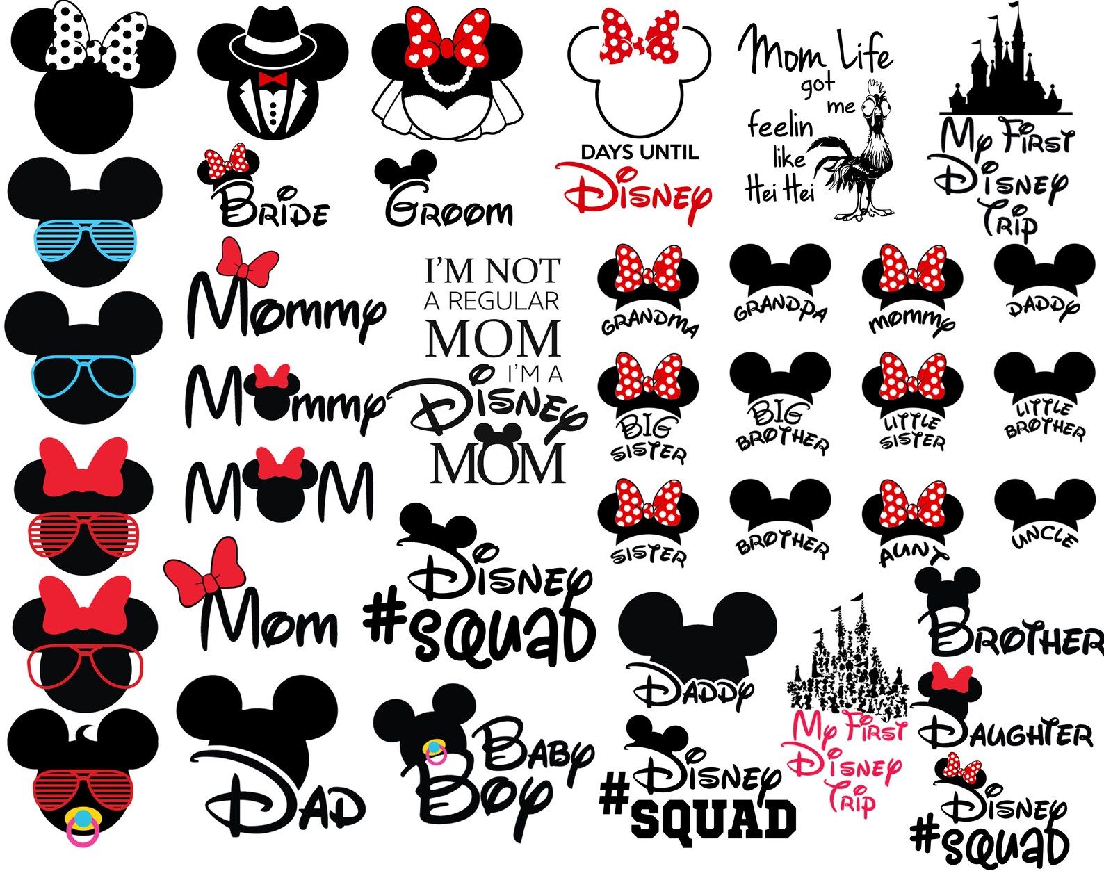 Mickey Mouse Bundle, Mickey Mouse Svg Bundle, Minnie Mouse Svg, Mickey ...