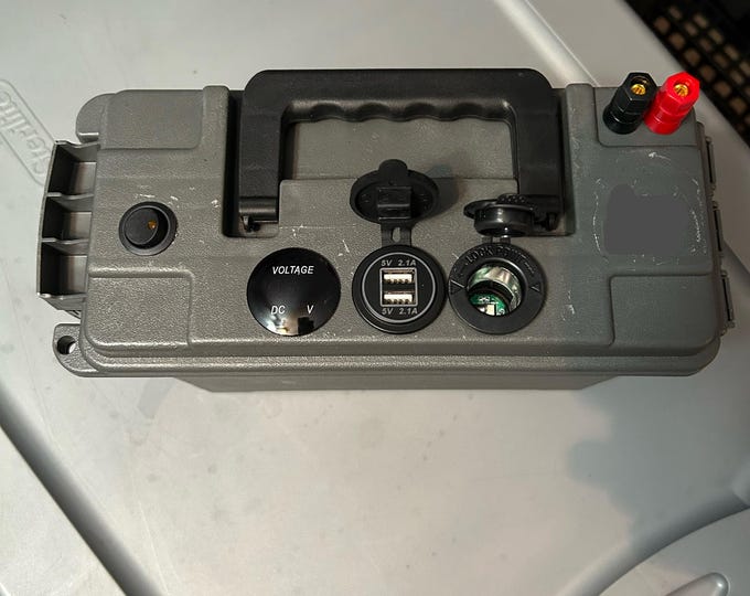 Waterproof Battery Box - 12 Volt Orange - Boating, Fishing, Camping ...