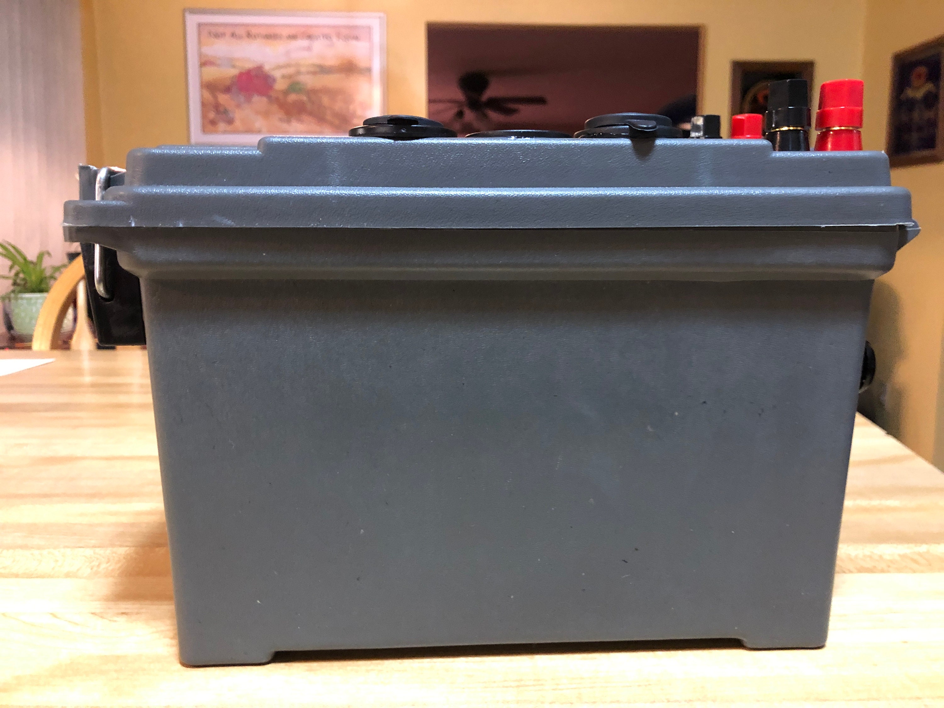 12 Volt POWER BOX With Lights USB Charger Binding Posts for Ice Fishing ...