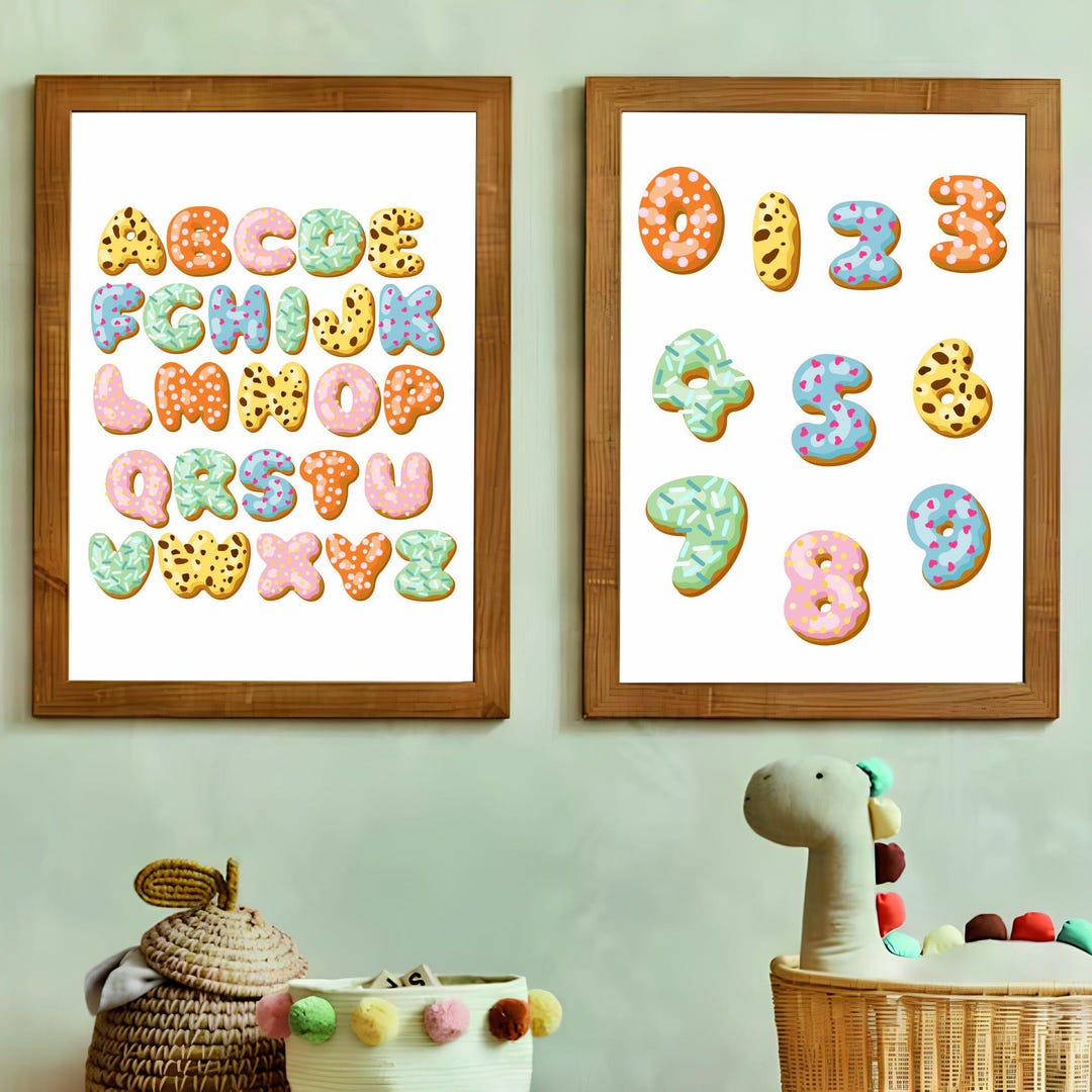 Donut Alphabet, Numbers Donut, Cute Pink Letters, Homeschool and ...