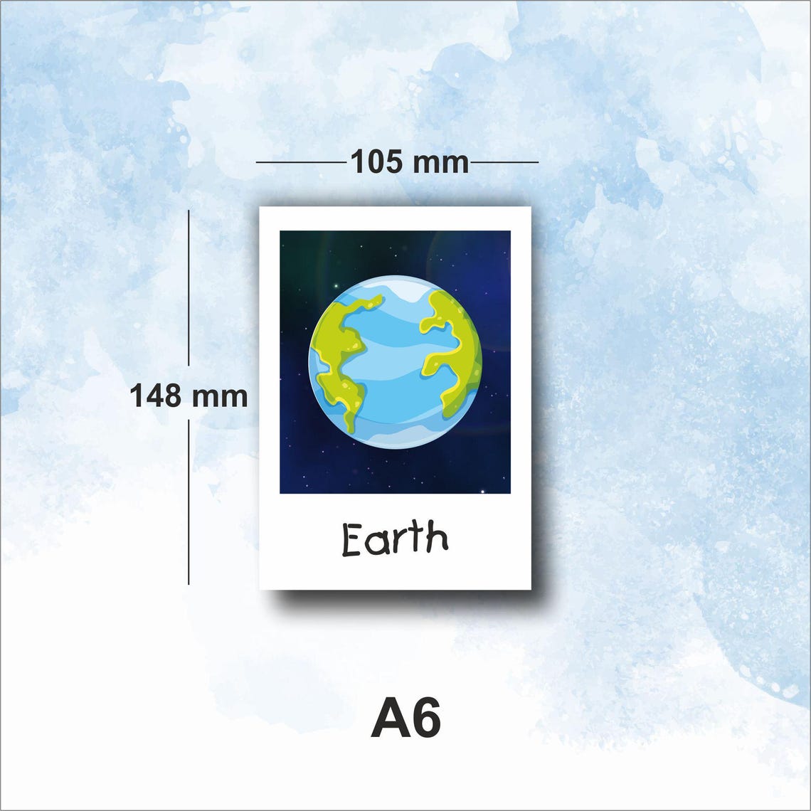 Digital Planet Cards, Educational Baby Planet Cards, Solar System ...