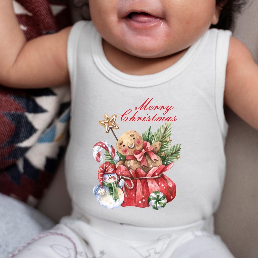 Merry Christmas Baby Clothes Design, First Christmas, Baby New Year ...