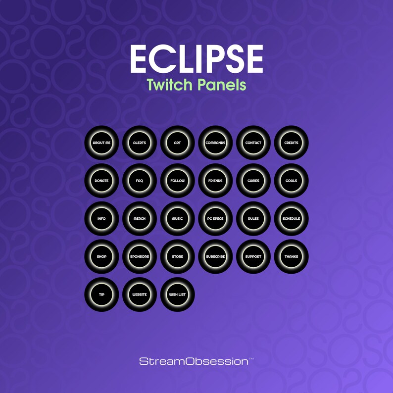 Twitch Panels Eclipse - 27 PNG Files - Etsy