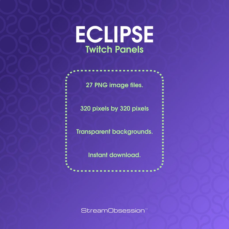 Twitch Panels Eclipse - 27 PNG Files - Etsy