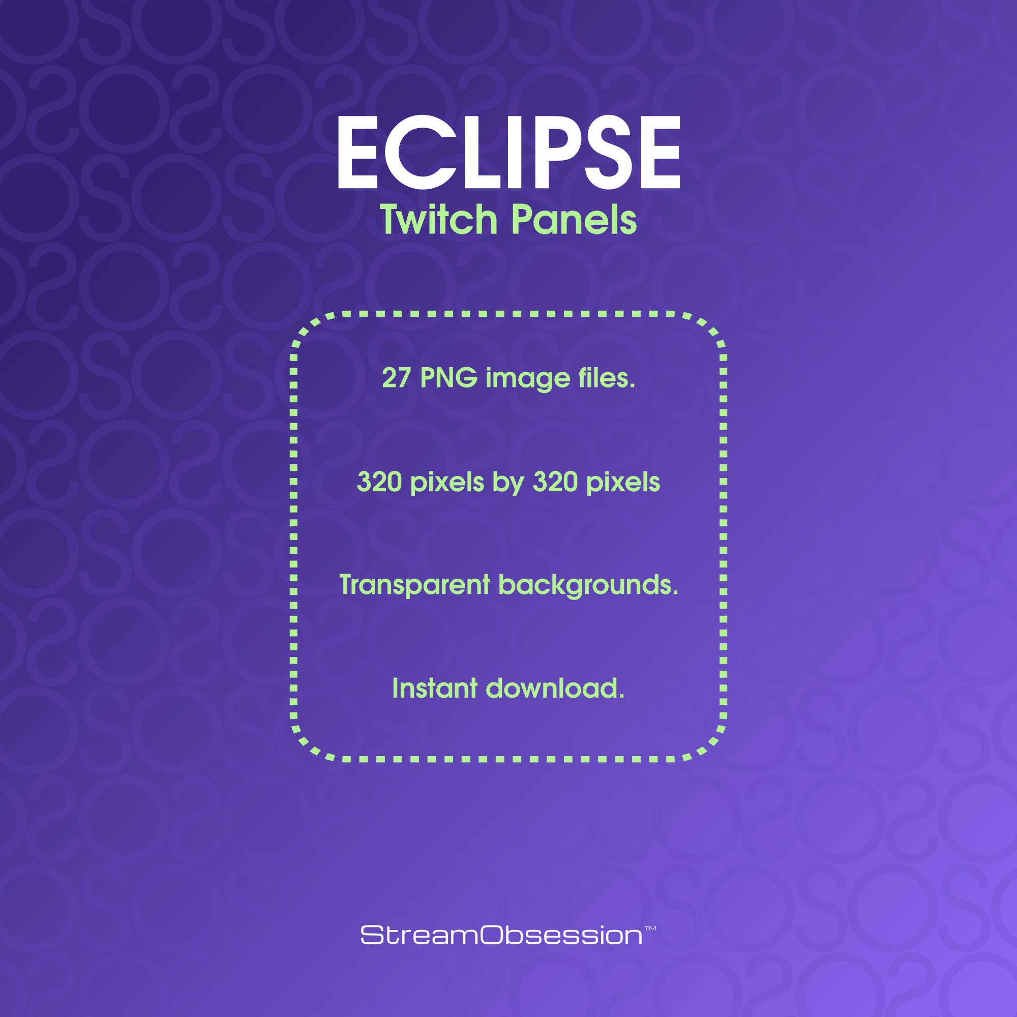 Twitch Panels Eclipse - 27 PNG Files - Etsy