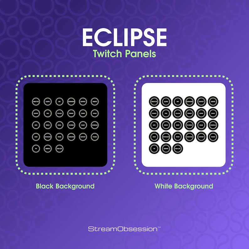 Twitch Panels Eclipse - 27 PNG Files - Etsy