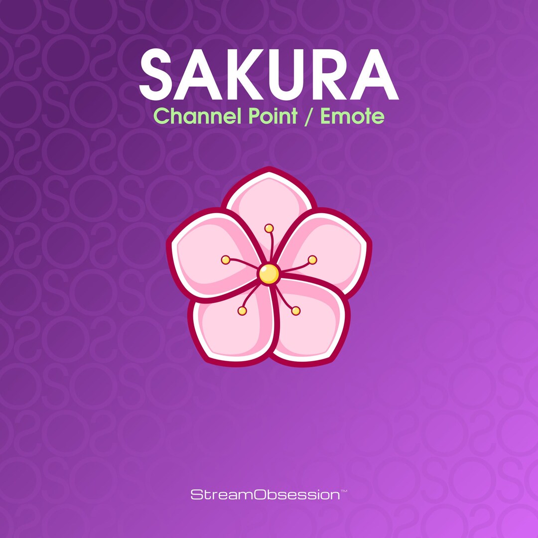Sakura Stream Channel Point Emote - Pink Red Cherry Blossom Japan ...