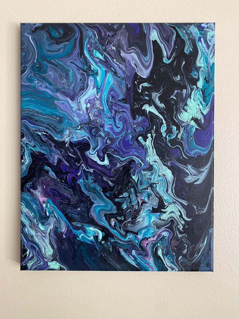 Wildberry Acrylic Drip Painting - Etsy