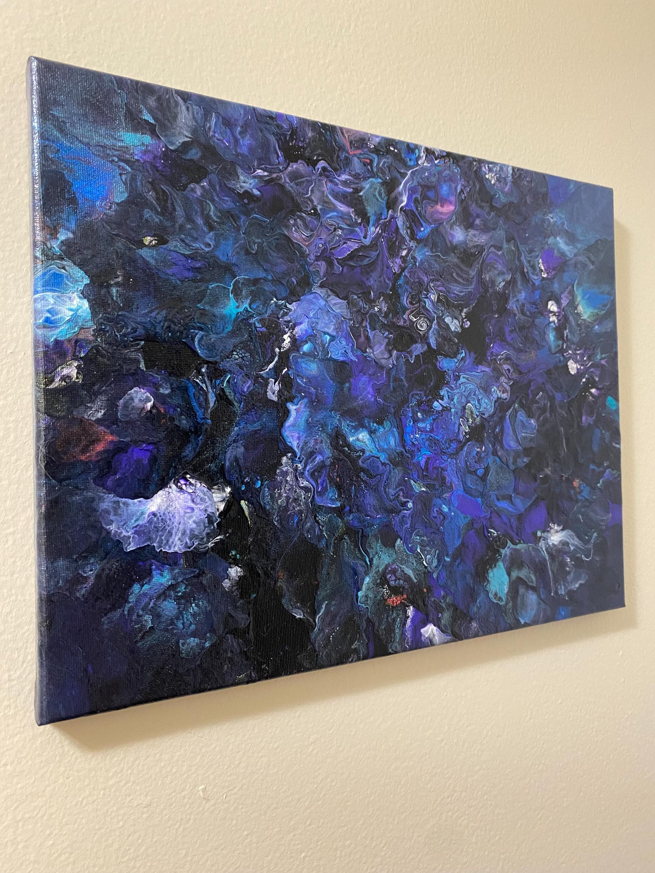 Galaxy Acrylic Drip Pour Painting - Etsy