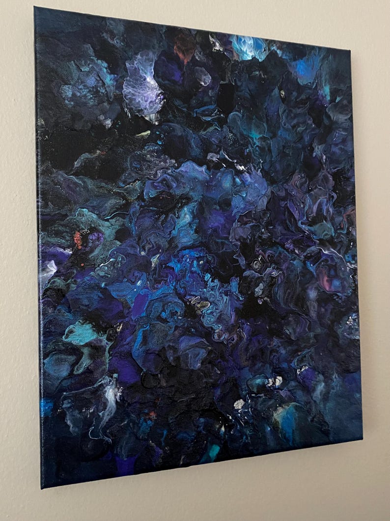 Galaxy Acrylic Drip Pour Painting - Etsy