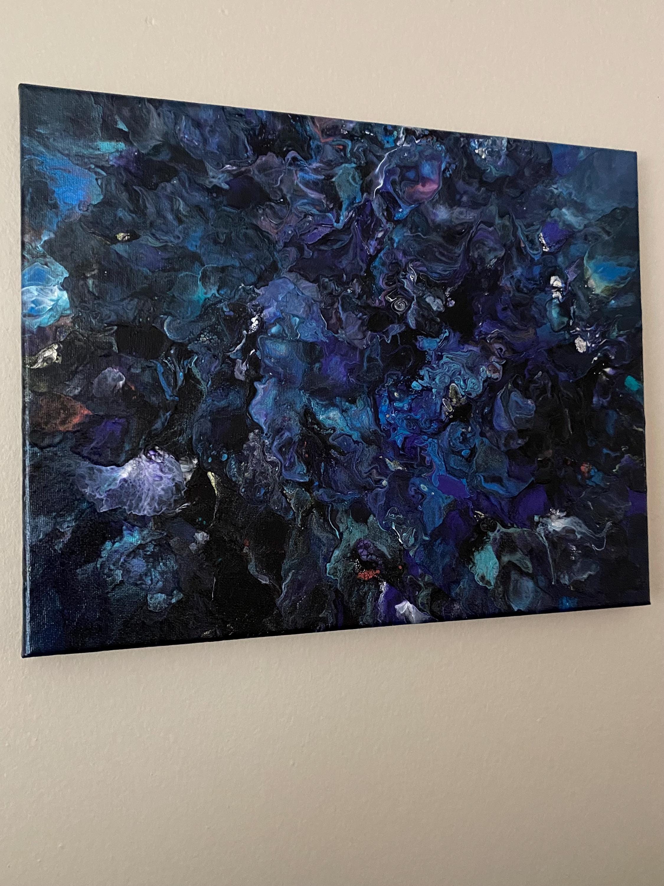 Galaxy Acrylic Drip Pour Painting - Etsy