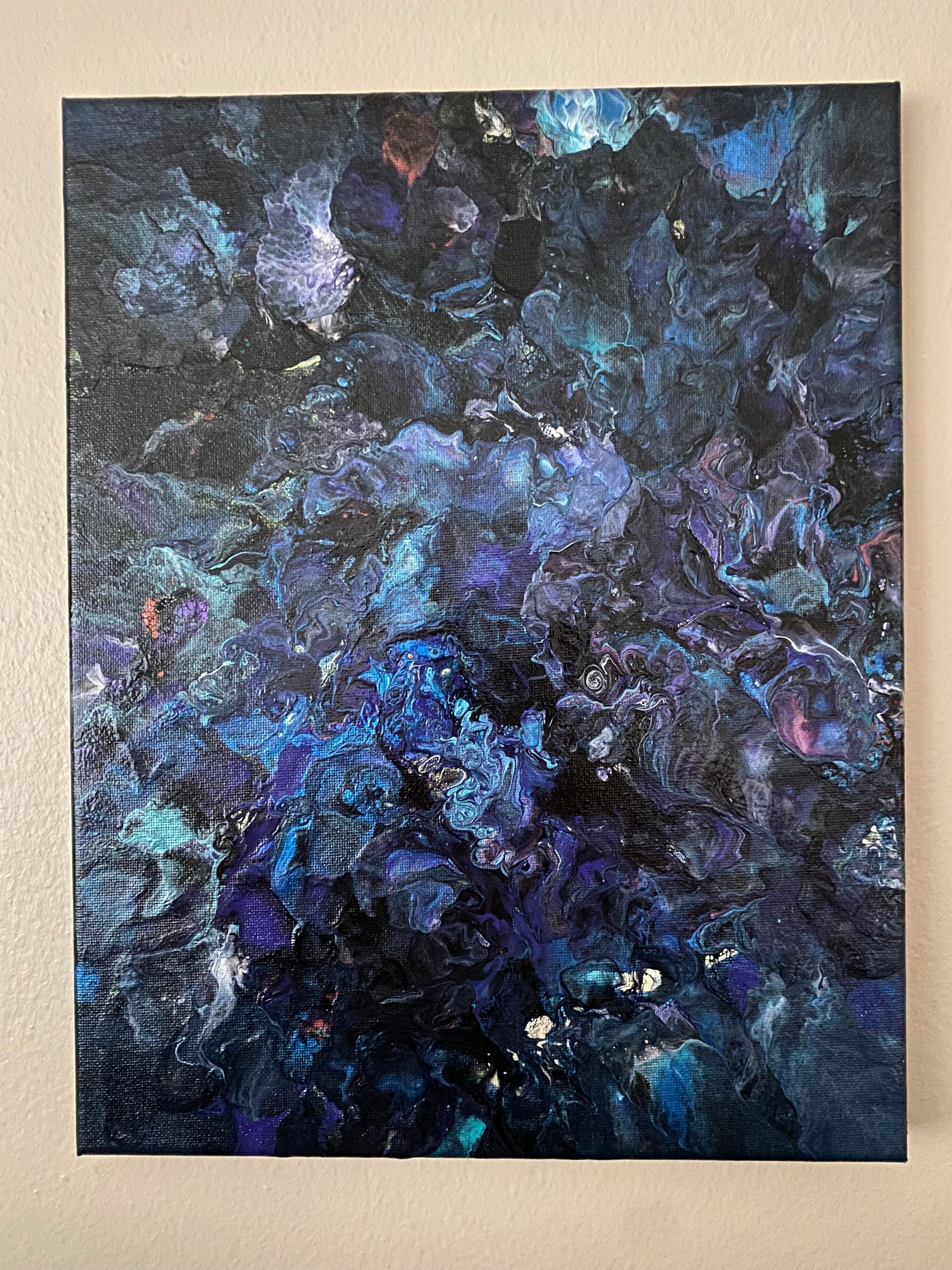 Galaxy Acrylic Drip Pour Painting - Etsy