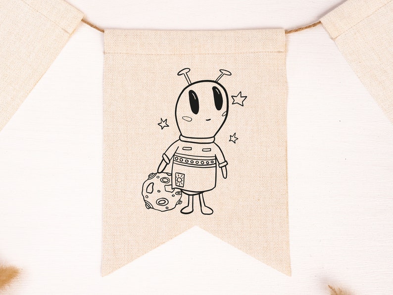 Pennant to Color Baby Pennant Chain Wall Decoration Children's Room DIY ...