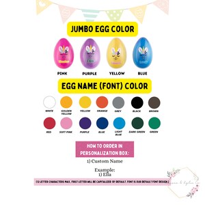 Jumbo Easter Egg for Kids Personalized Name Jumbo Egg Customized Name ...