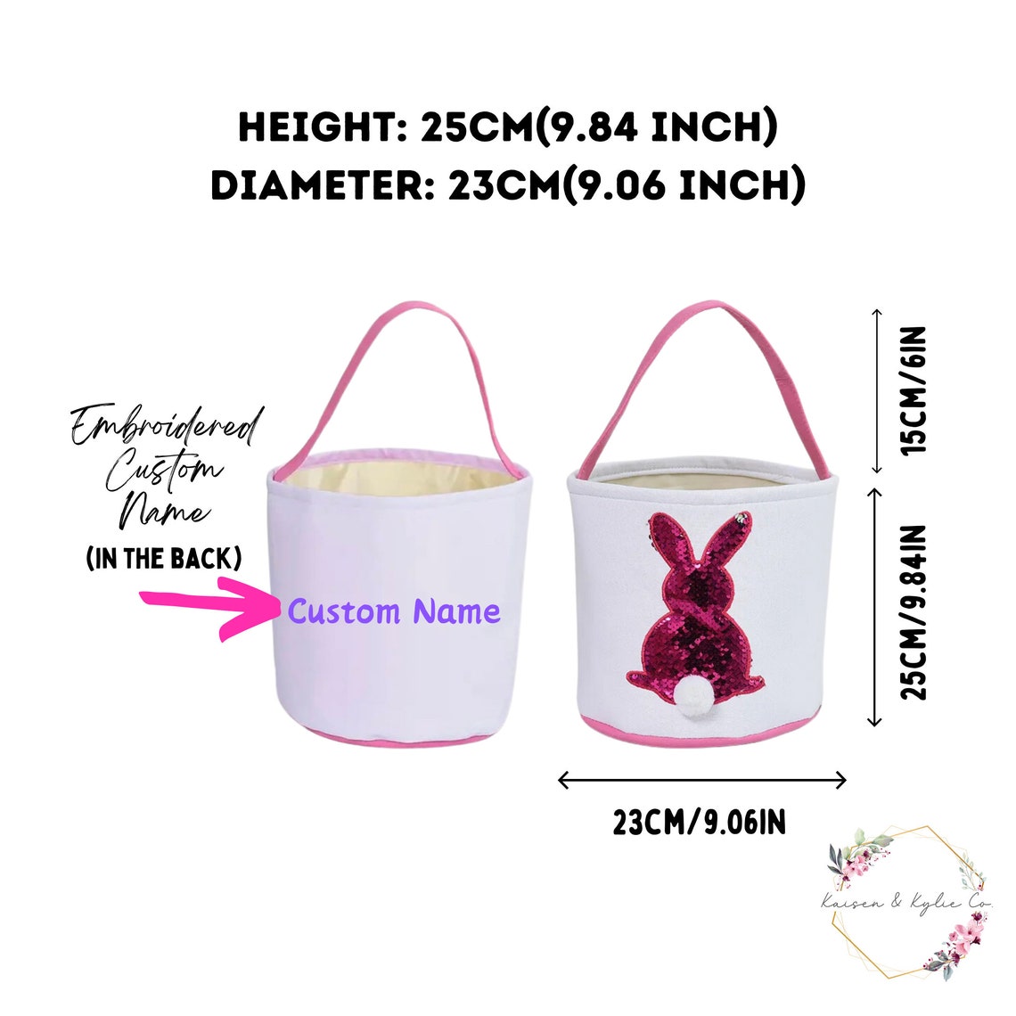 Embroidered Easter Basket for Boys Custom Name Basket Embroidered Name ...