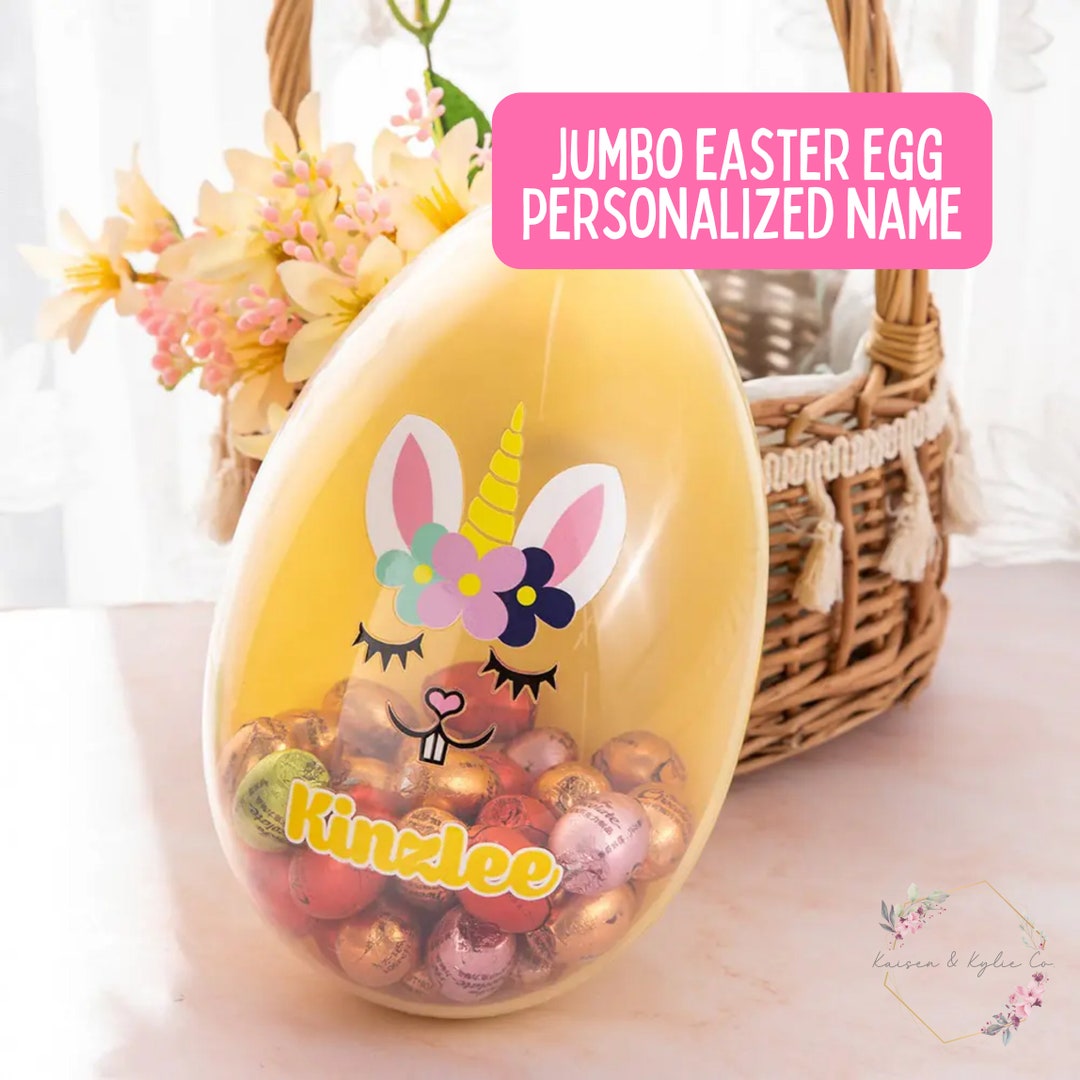 Jumbo Easter Eggs for Children Personalized Name Jumbo Egg Customized ...